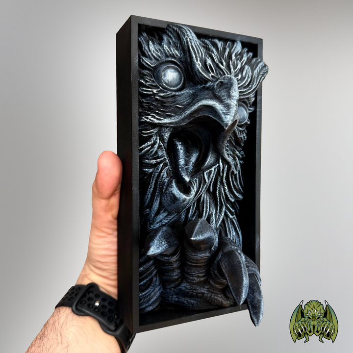 3D Printable Owl Beast Monster Booknook [FDM/Resin BOOK NOOK] by Miniatures of Madness